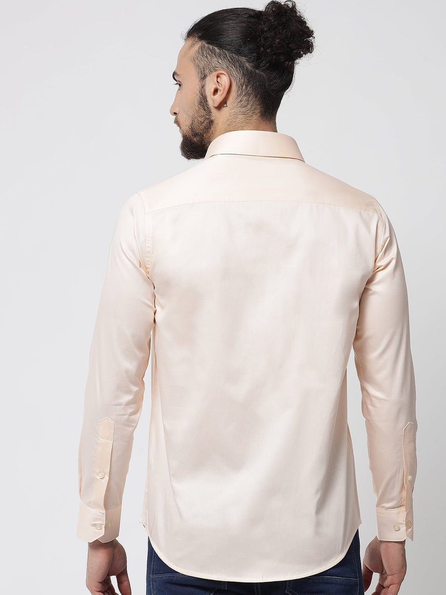 Peach Colour Cotton Shirt For Men – Prime Porter
